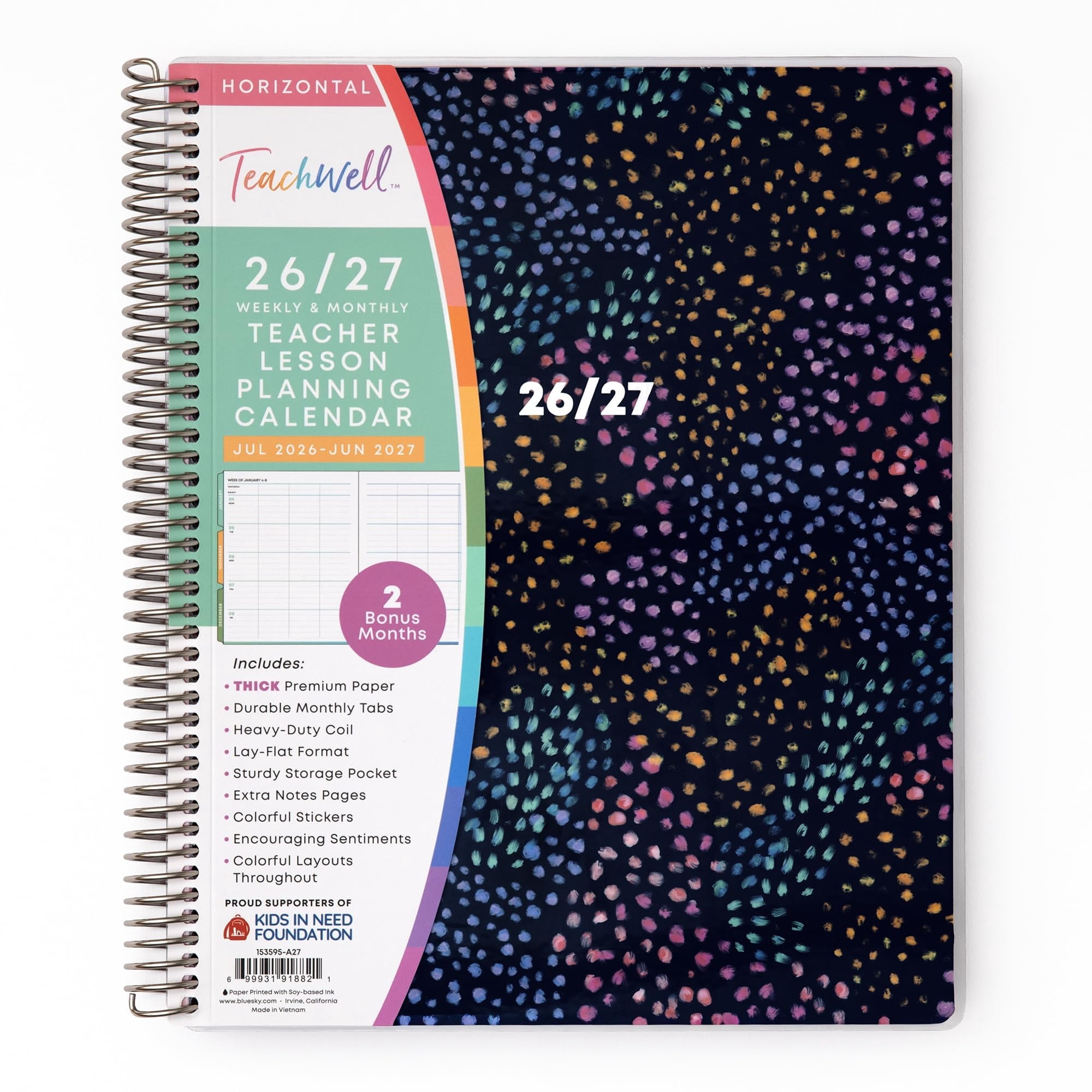 Blue Sky Teachwell 2026-2027 Weekly and Monthly Academic Year Teacher ...