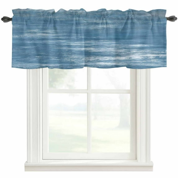 Blue Sky Valances for Windows Modern Abstract Gradient Blue Texture Rod ...