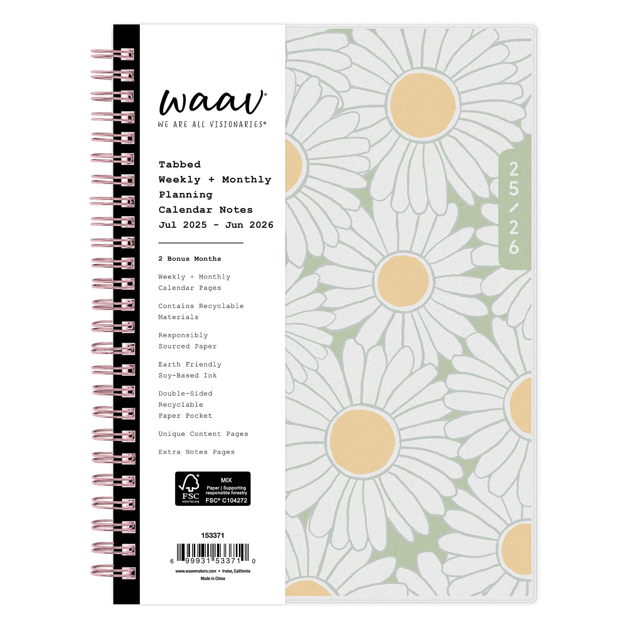 Blue Sky WAAV 2025-2026 Weekly and Monthly Academic Year Planner ...