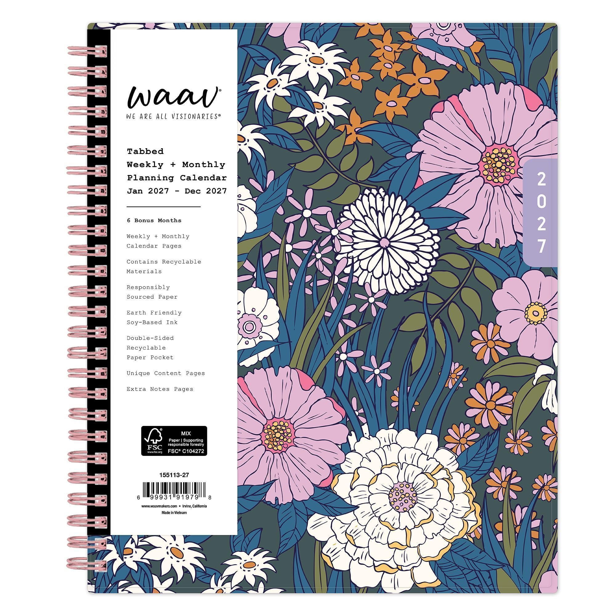 Blue Sky WAAV 2027 Weekly and Monthly Planner Calendar, January 2027 ...