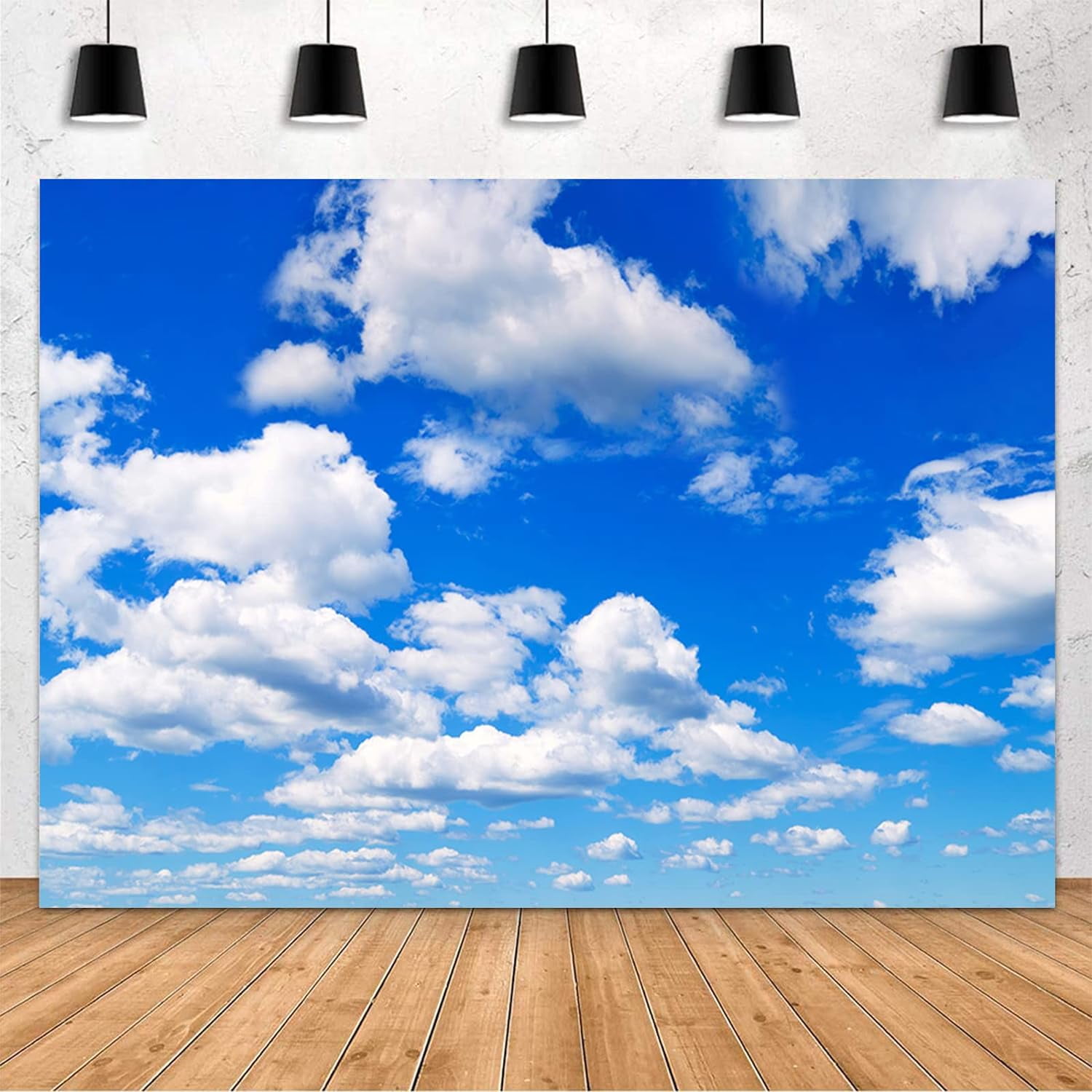 Blue Sky White Cloud Backdrop Sky Cloud Photography Background Clear ...