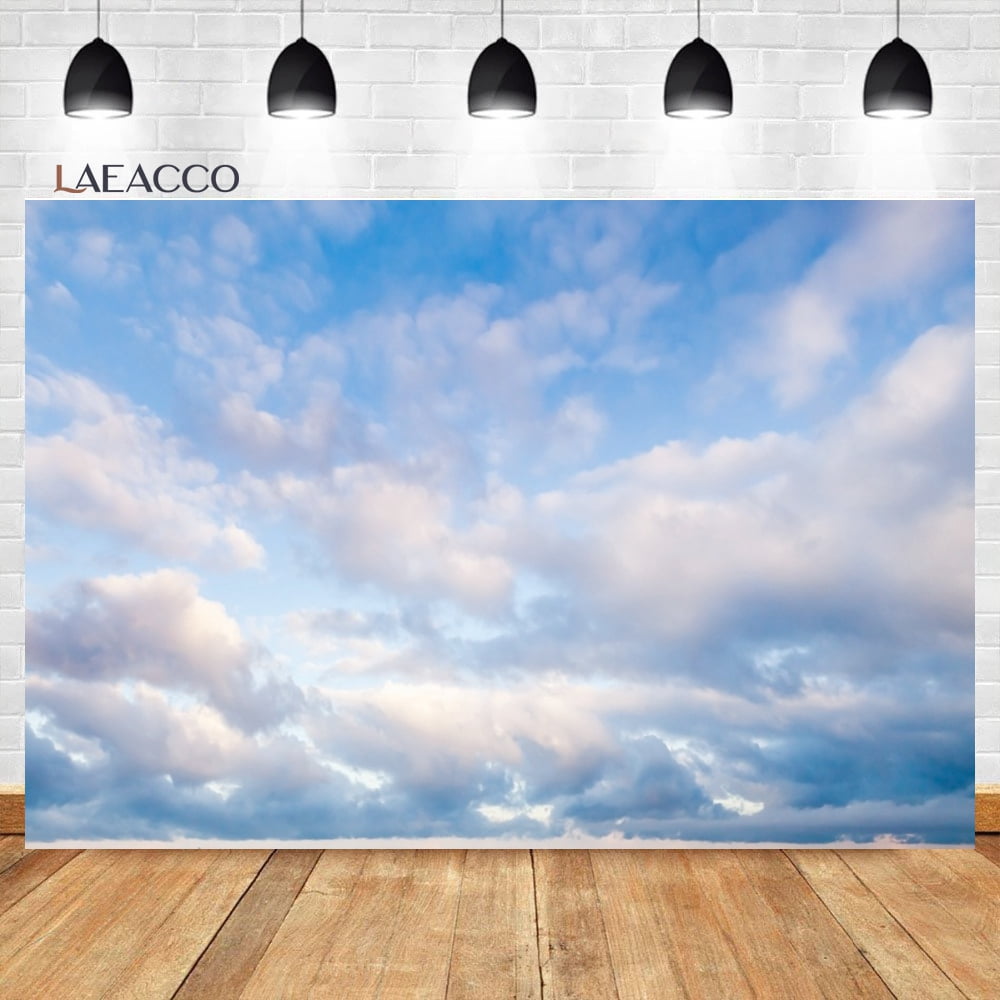 Blue Sky White Cloud Backdrop Sky Cloud Kids Birthday Baby Shower ...
