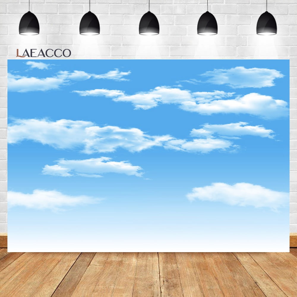 Blue Sky White Cloud Backdrop Sky Cloud Kids Birthday Baby Shower ...