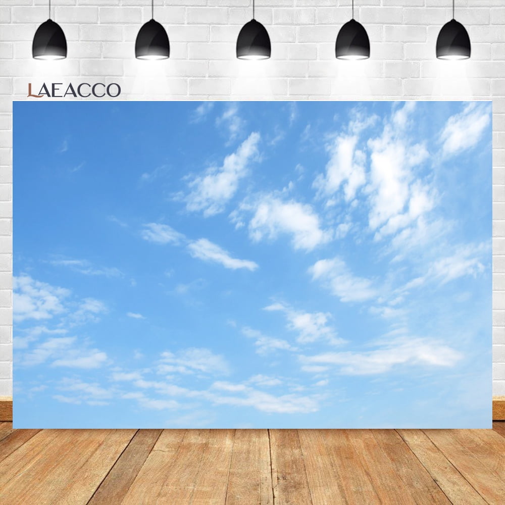Blue Sky White Cloud Backdrop Sky Cloud Kids Birthday Baby Shower ...