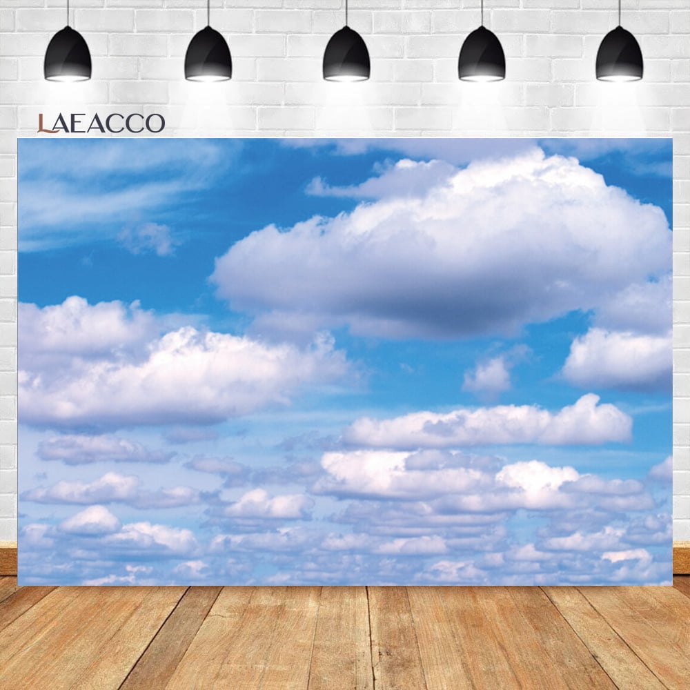 Blue Sky White Cloud Backdrop Sky Cloud Kids Birthday Baby Shower ...
