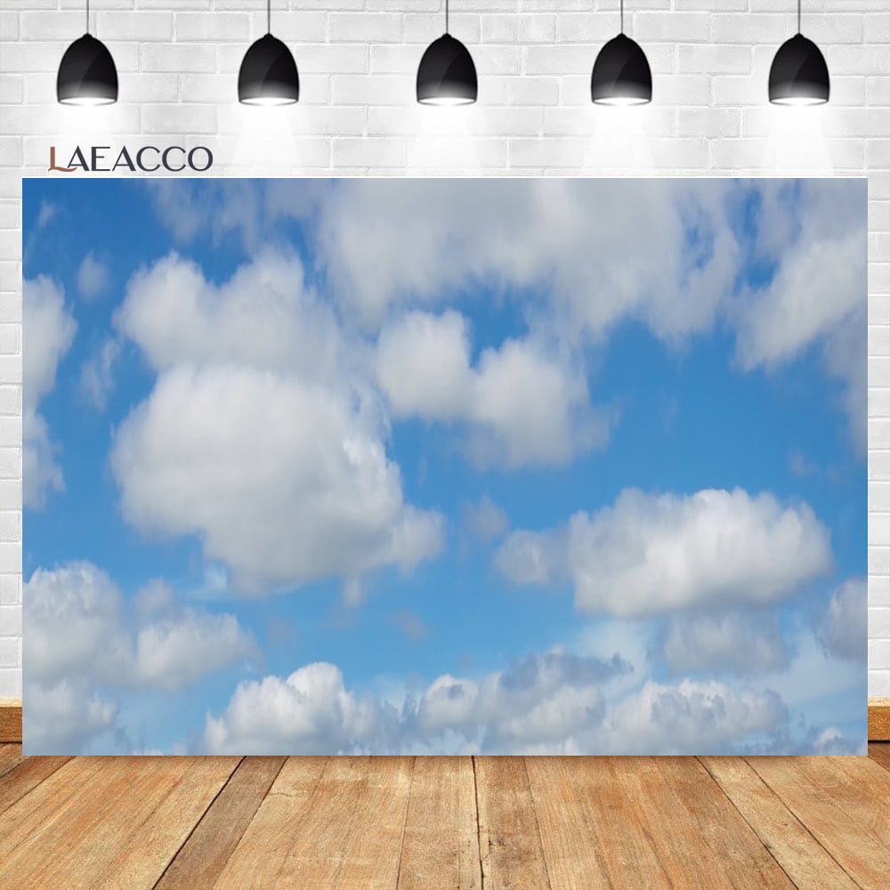 Blue Sky White Cloud Backdrop Sky Cloud Kids Birthday Baby Shower ...