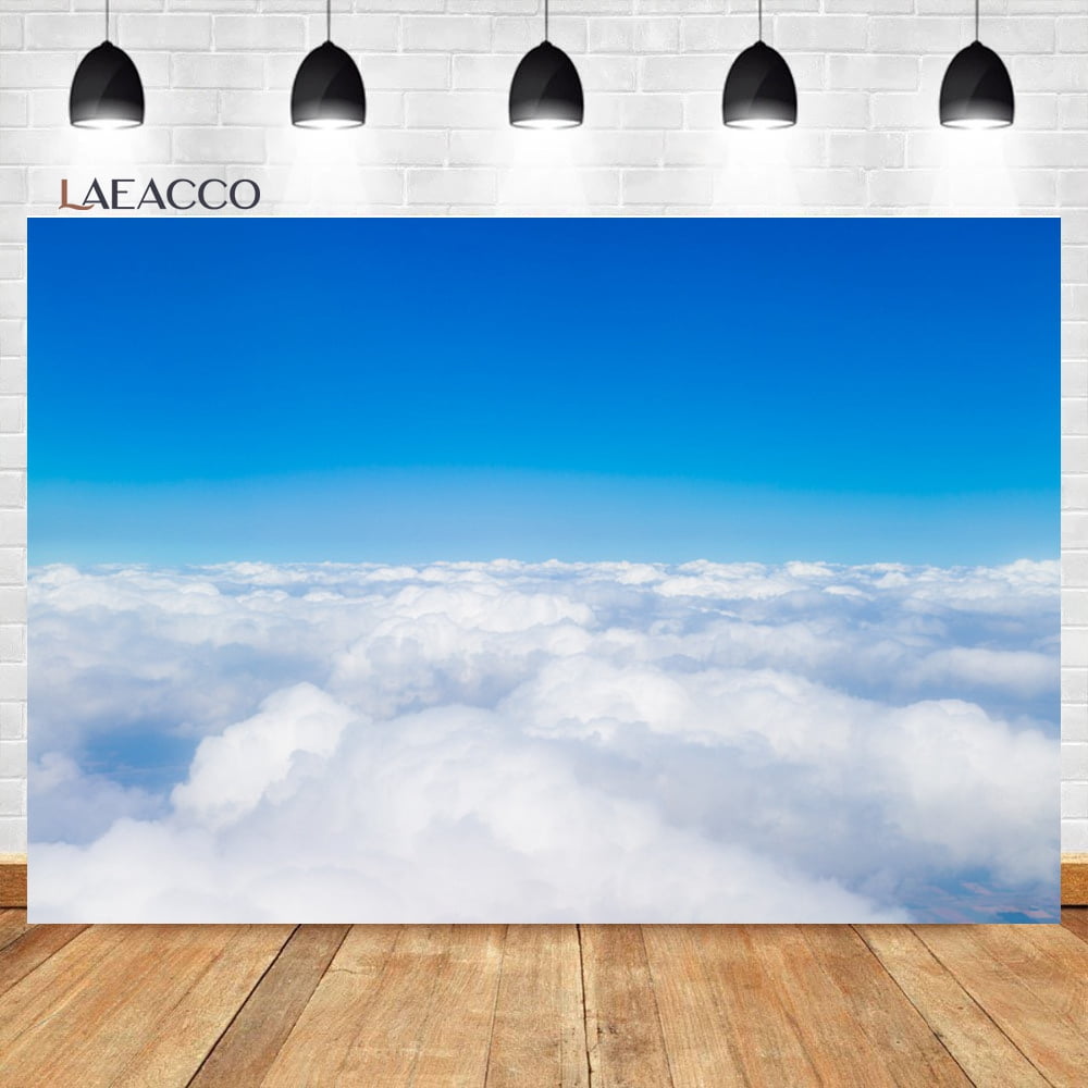 Blue Sky White Cloud Backdrop Sky Cloud Kids Birthday Baby Shower ...
