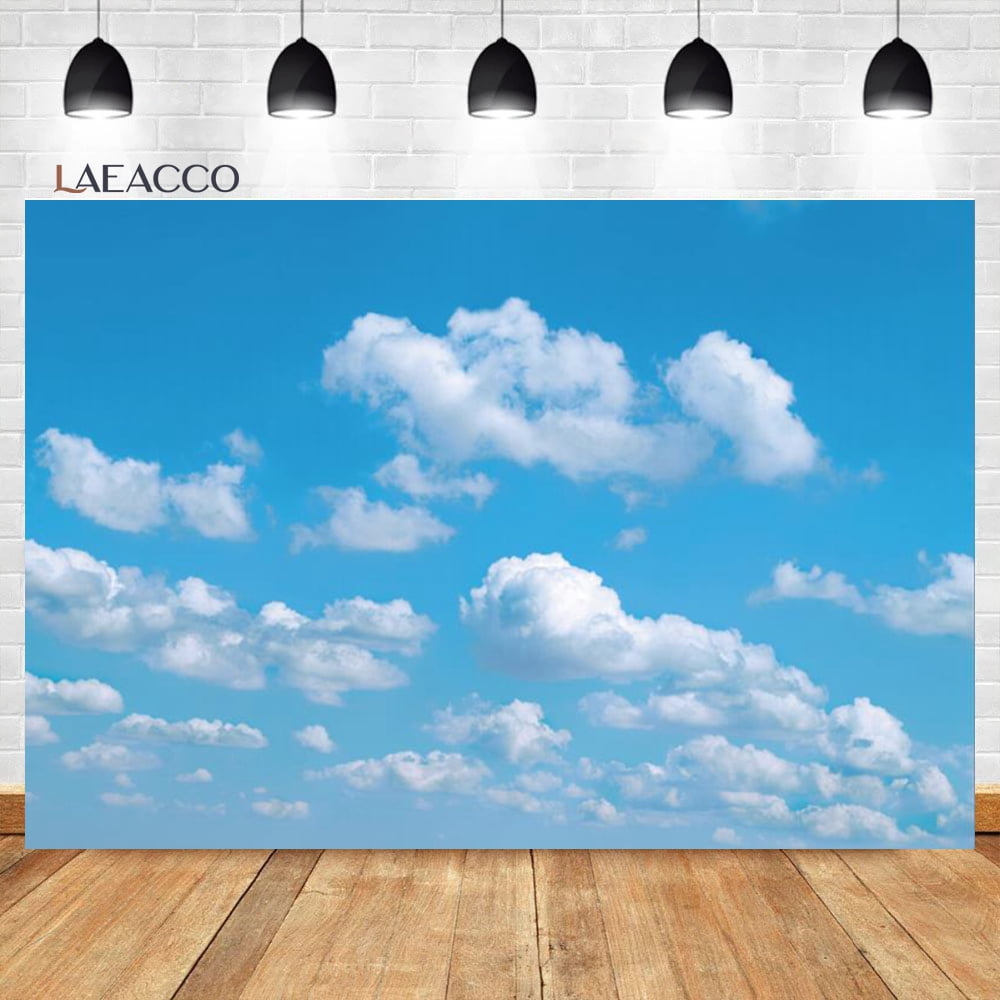 Blue Sky White Cloud Backdrop Sky Cloud Kids Birthday Baby Shower ...
