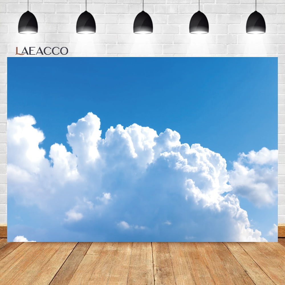 Blue Sky White Cloud Backdrop Sky Cloud Kids Birthday Baby Shower ...