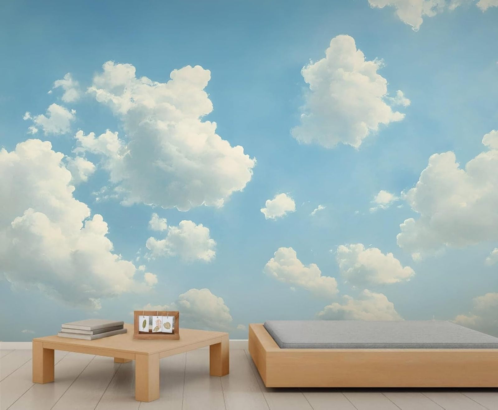 Blue Sky White Cloud Custom Mural- Modern Mural, Natural Scenery Large ...