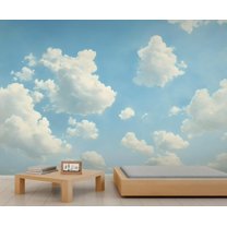 Blue Sky White Cloud Custom Mural- Sea Water Mural, Nature Large Murals ...