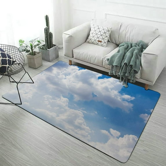 Blue Sky White Cloud Scenery Natural Area Rugs Carpet Suitable for ...