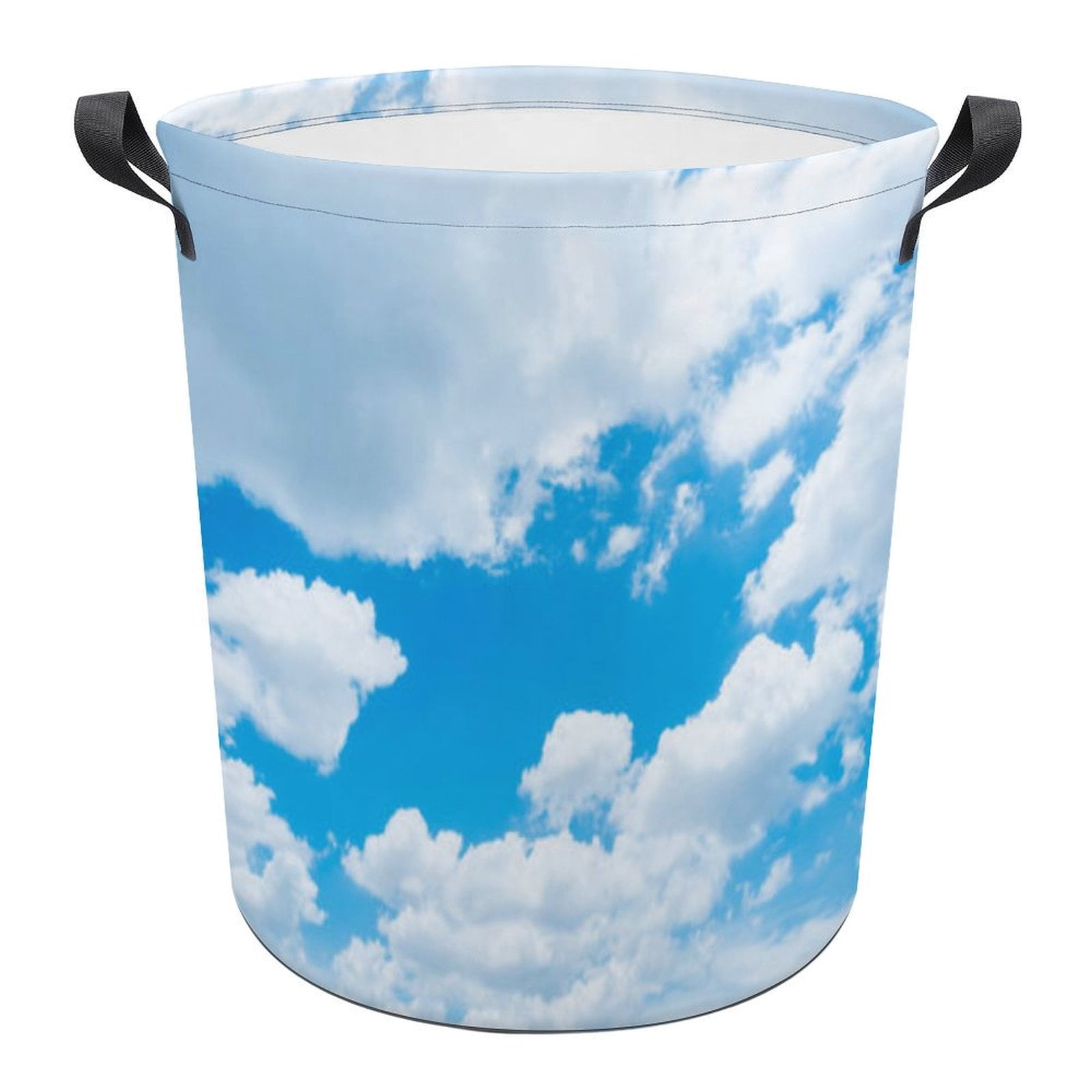 Blue Sky White Cloud Scenery Natural Print Foldable Laundry Basket for ...