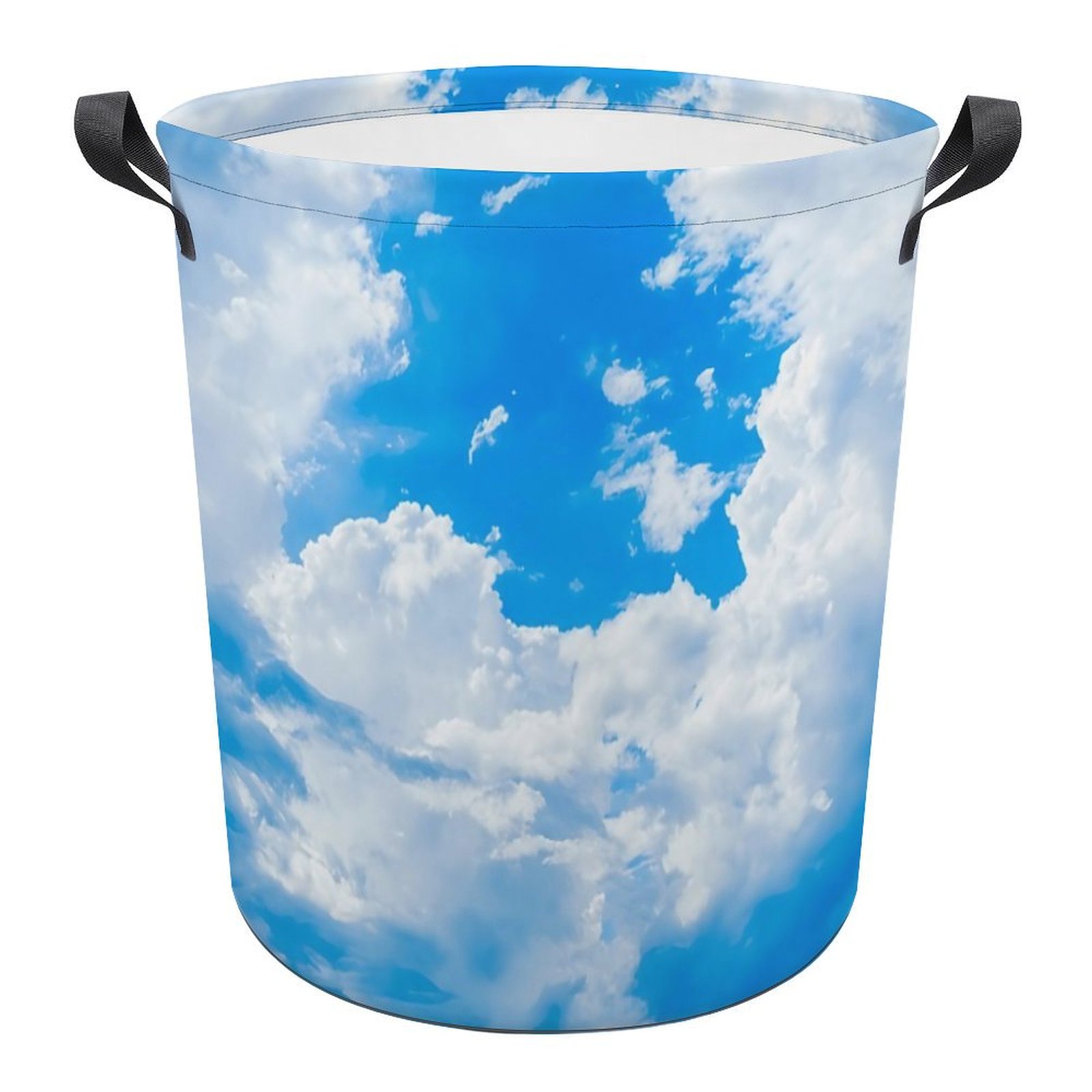 Blue Sky White Cloud Scenery Natural Print Foldable Laundry Basket for ...