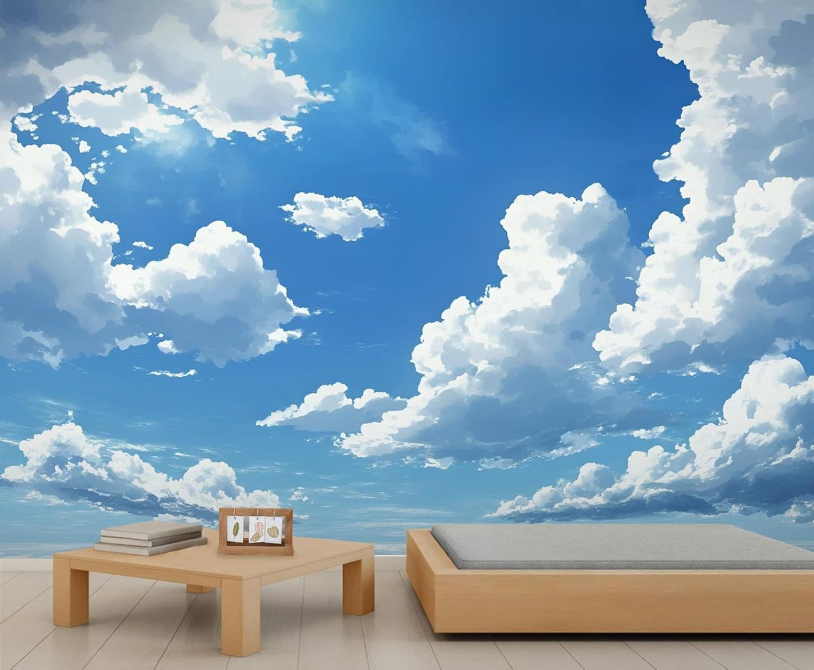 Blue Sky White Cloud Wall Mural - Natural Scenery Murals, Modern Large ...