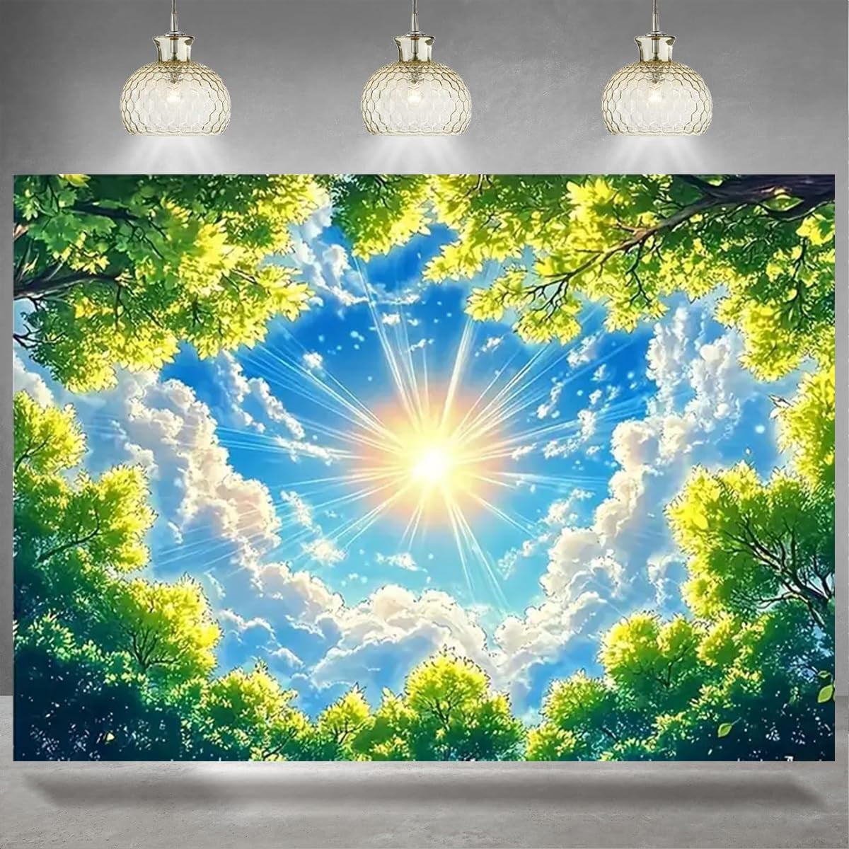 Blue Sky White Clouds Nature Scene Photography Background Sunshine ...