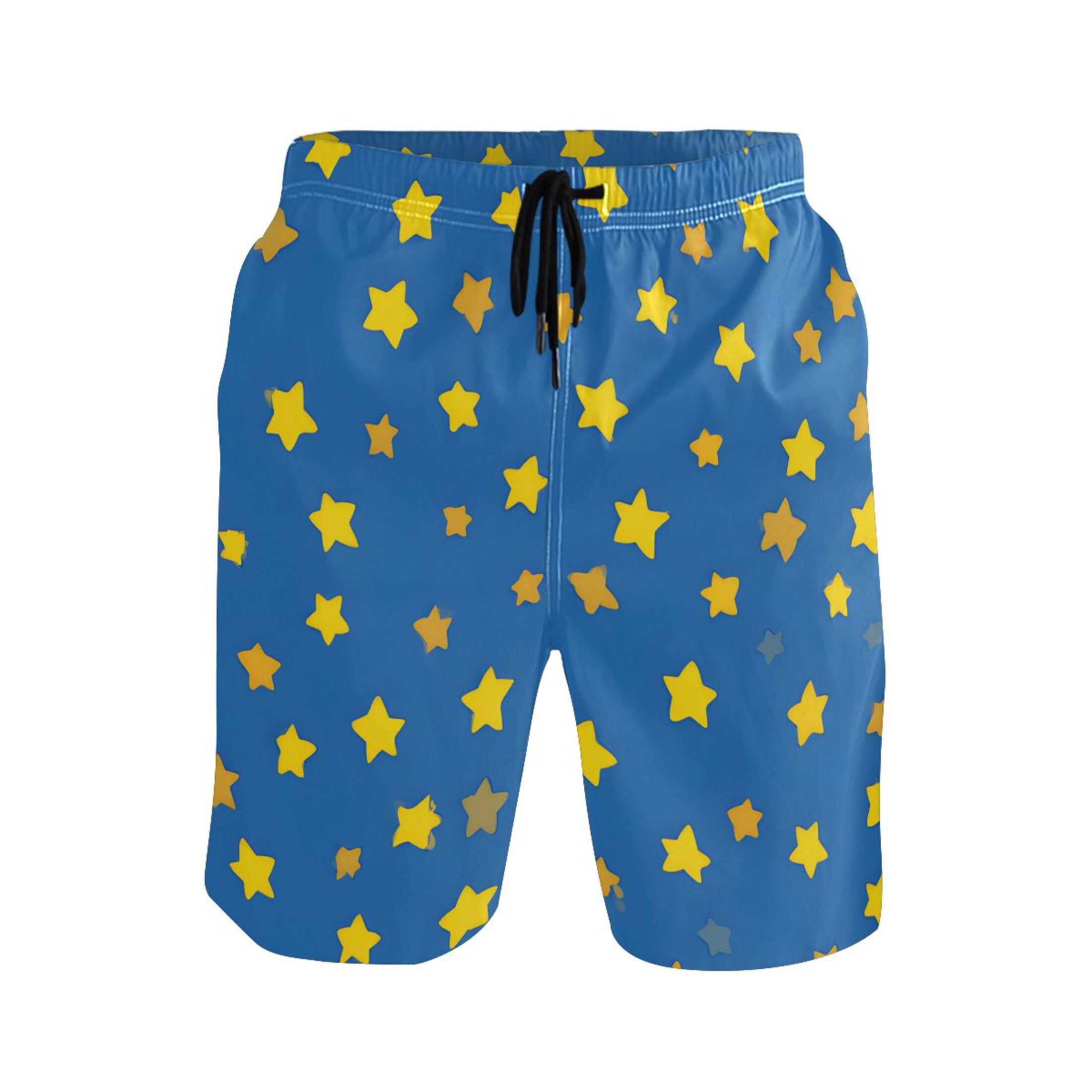 Blue Sky Yellow Stars Mens Swim Trunks Quick Dry Board Shorts ...