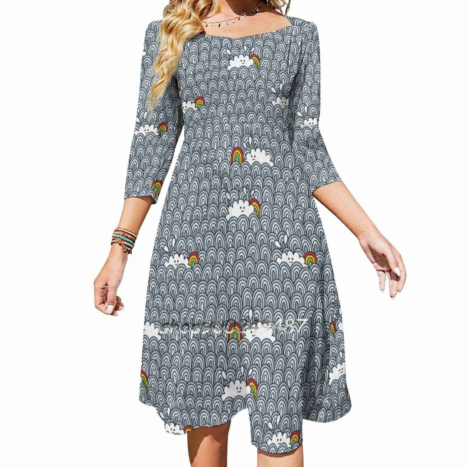 Blue Sky-You`Re Lucky! Sweetheart Knot Flared Dress Fashion Design ...