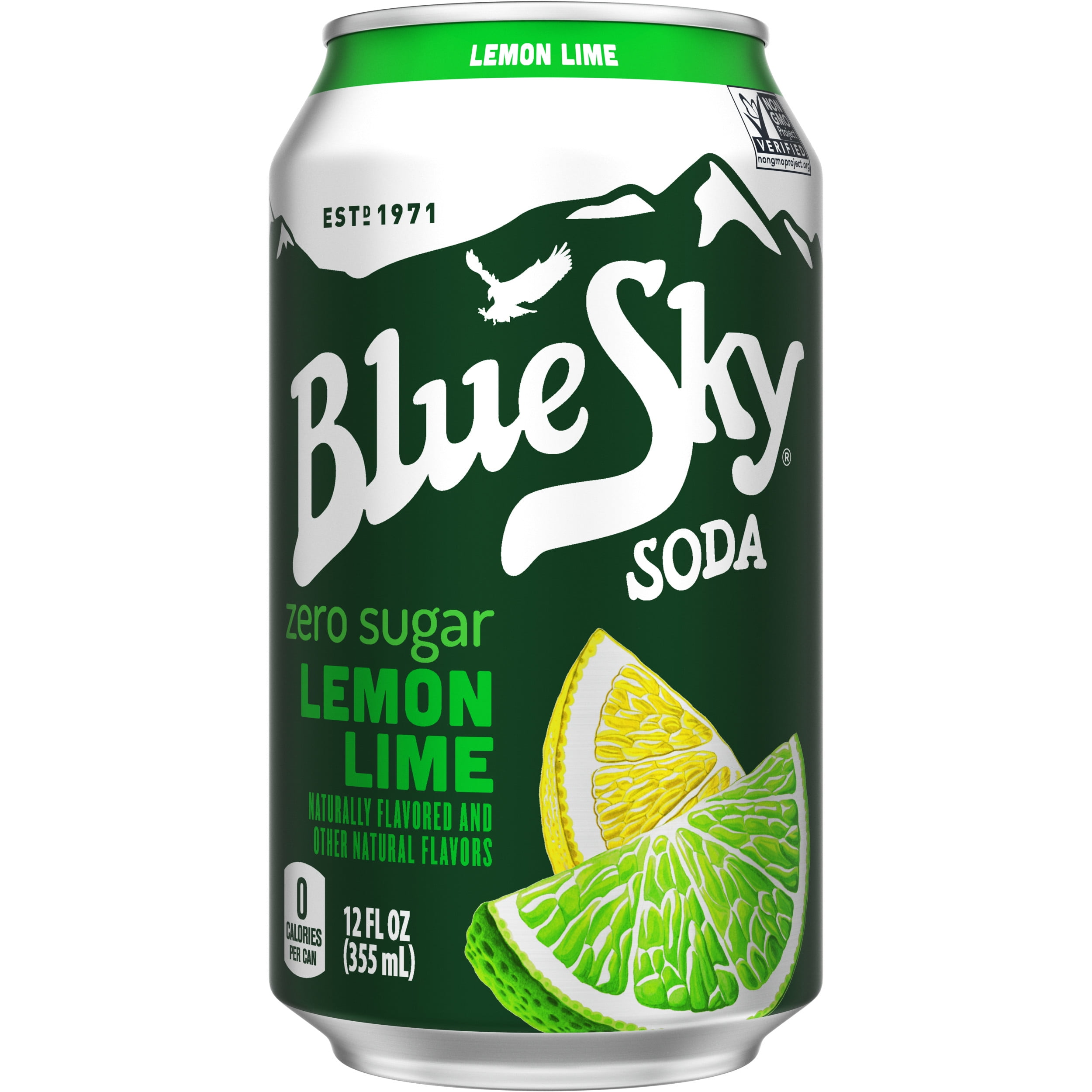Blue Sky Zero Lemon Lime Soda Soft Drink, 12 fl oz - Walmart.com