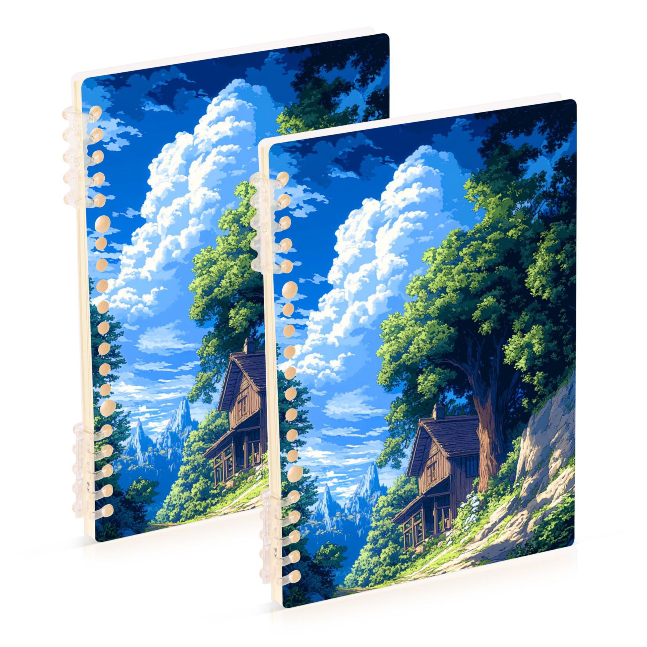 Blue Sky and Green Trees Lined Spiral Journal Notebook 60 Pages A5 ...