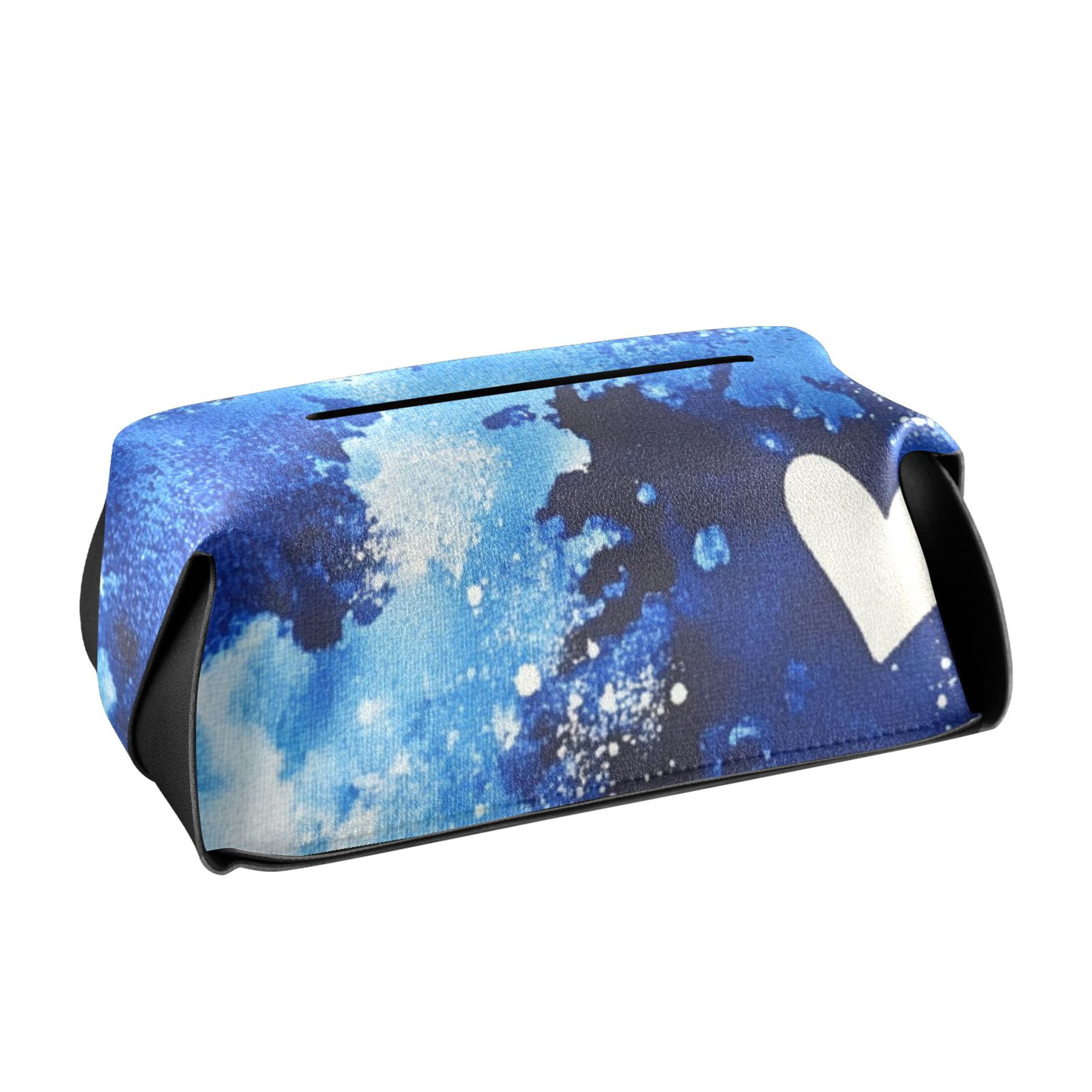Blue Sky and Love Tissue Box Cover Leather Square Rectangle Tissue Box ...