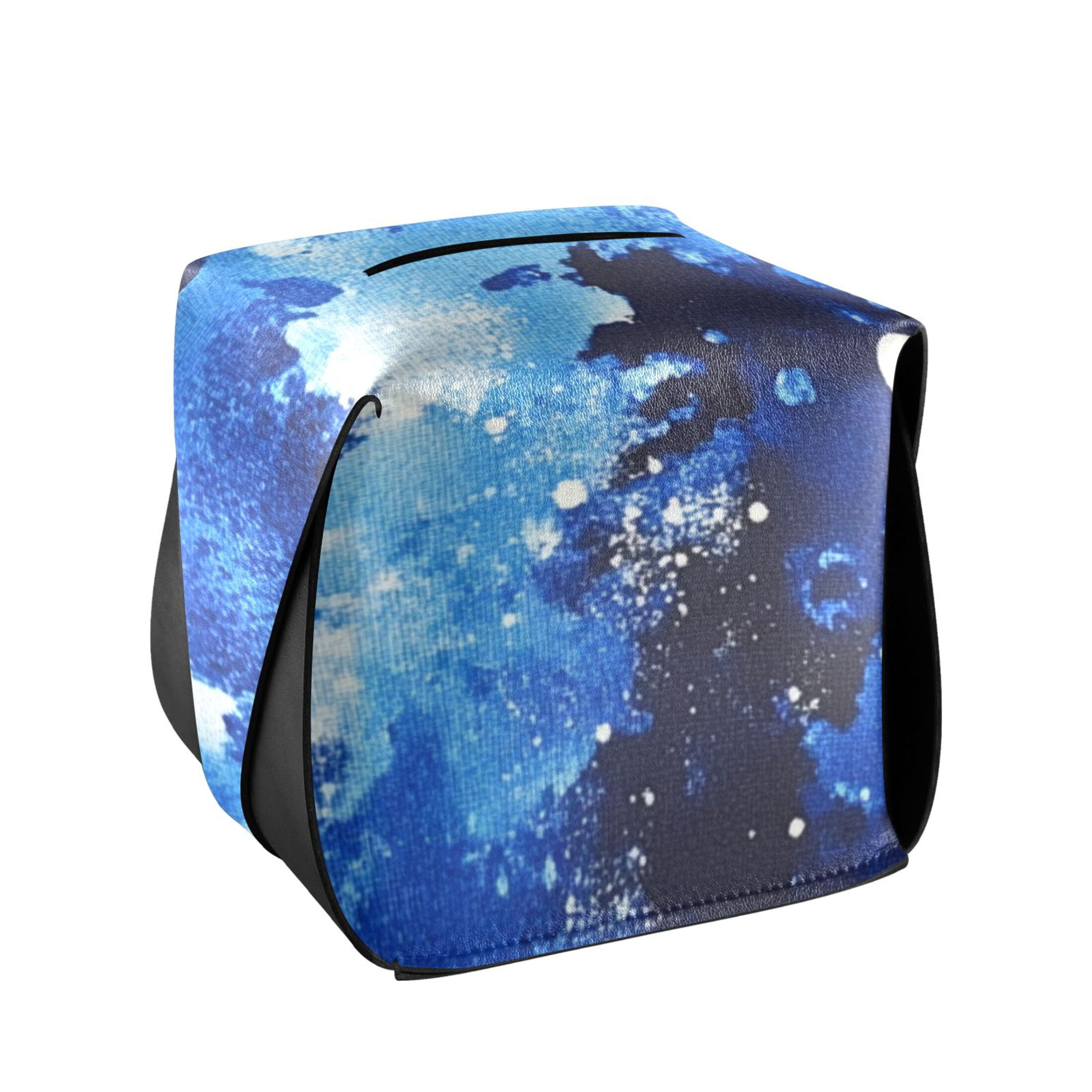 Blue Sky and Love Tissue Box Cover Leather Square Rectangle Tissue Box ...
