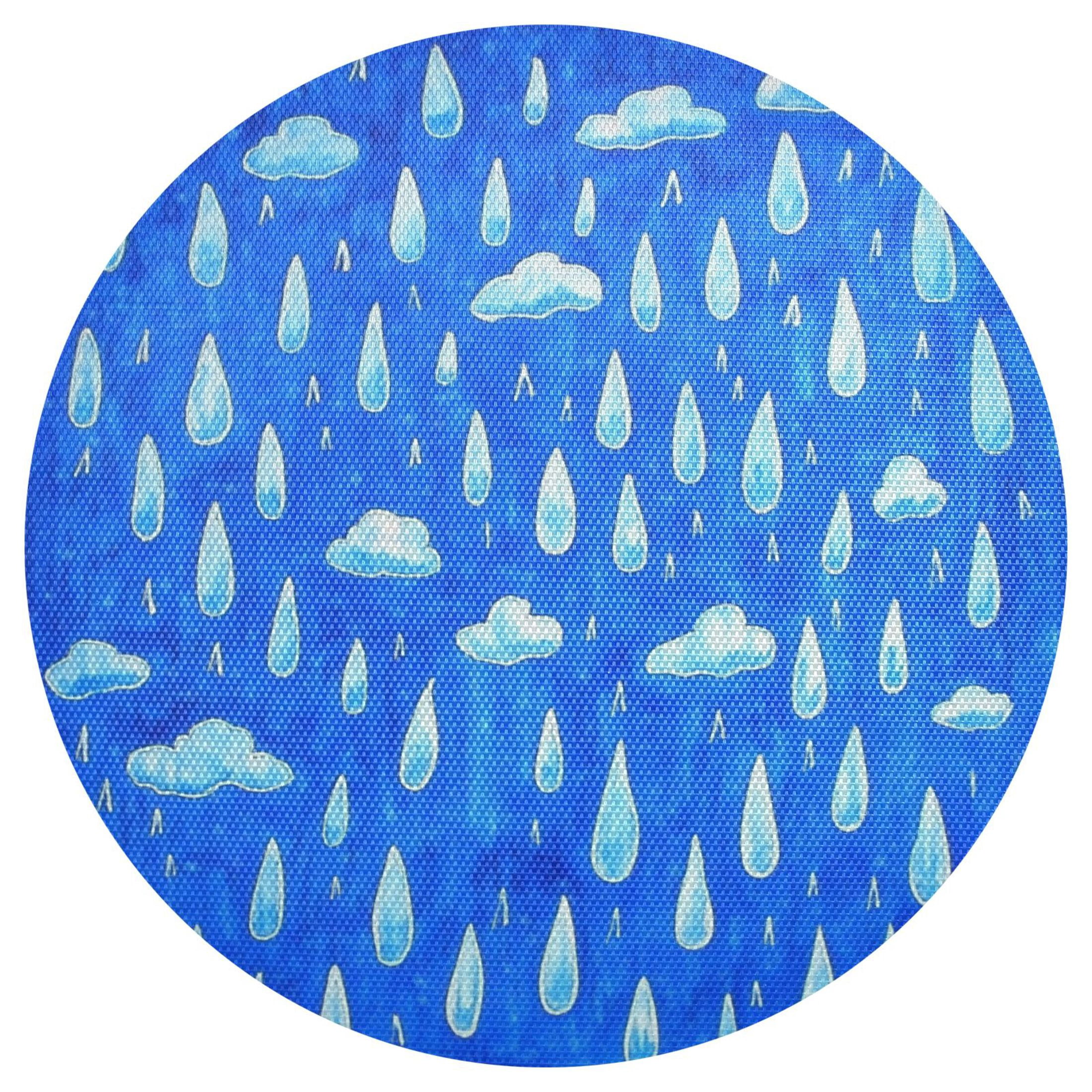 Blue Sky and Rain 6-Piece 15.4in Durable PVC Plate Mats, Heat-Resistant ...