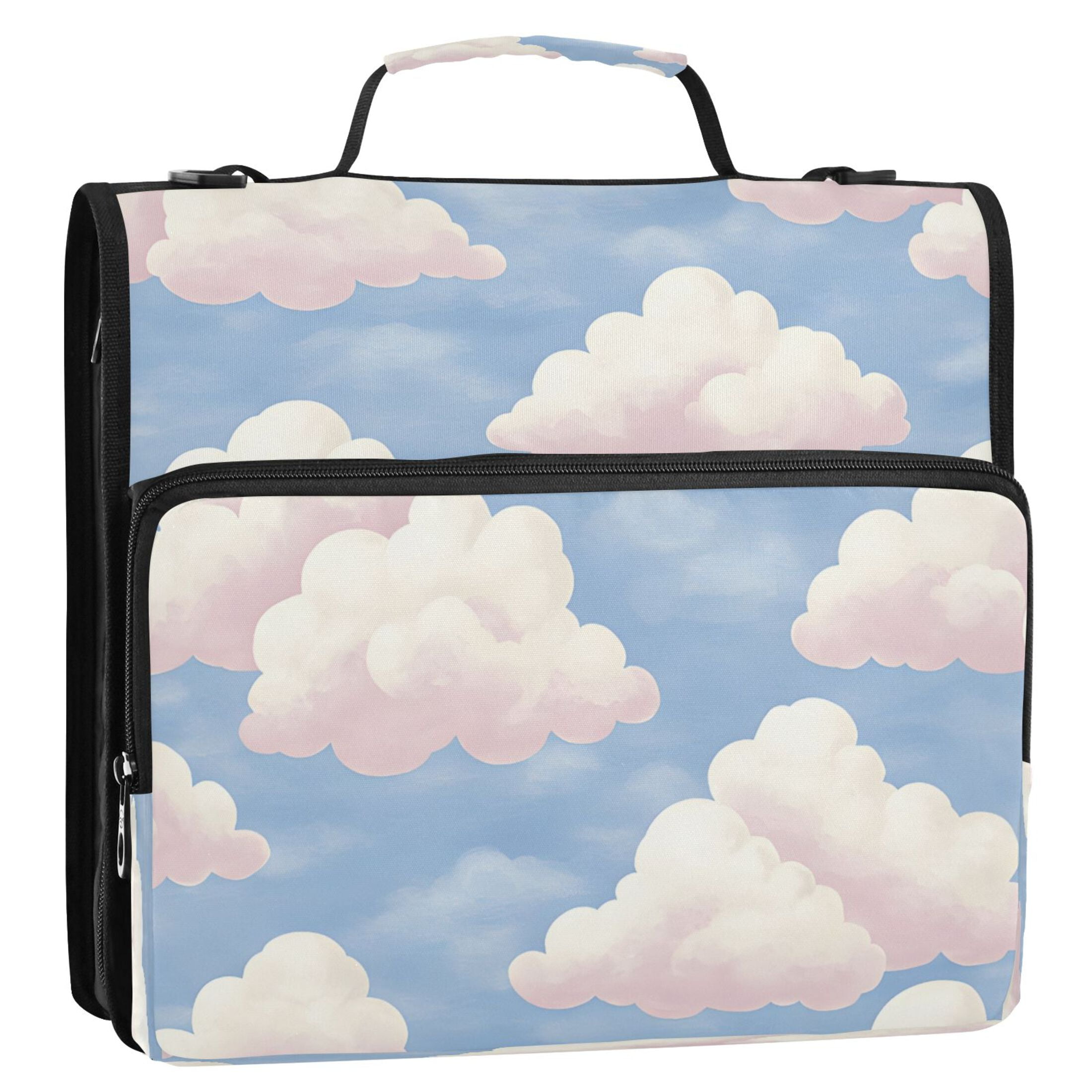 Blue Sky and White Clouds 3-Ring Binder Bag 13.6x12.4x3.5in Water ...