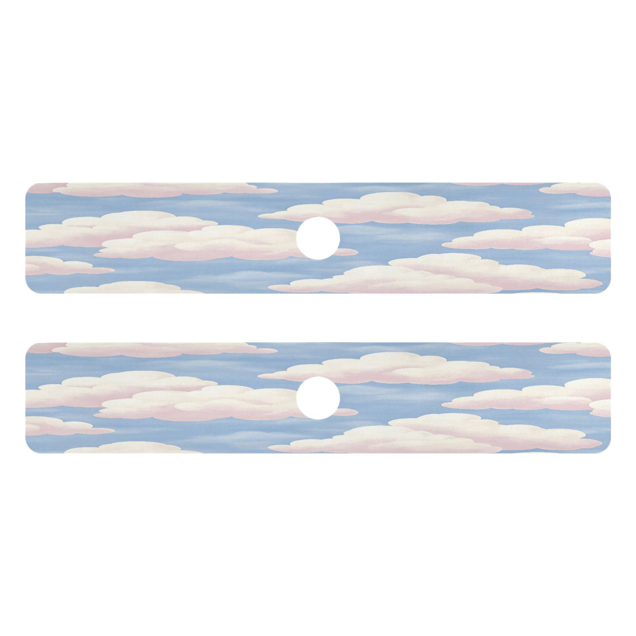 Blue Sky and White Clouds Extra Long Silicone Algae Sink Mat 30x5.4in 2 ...