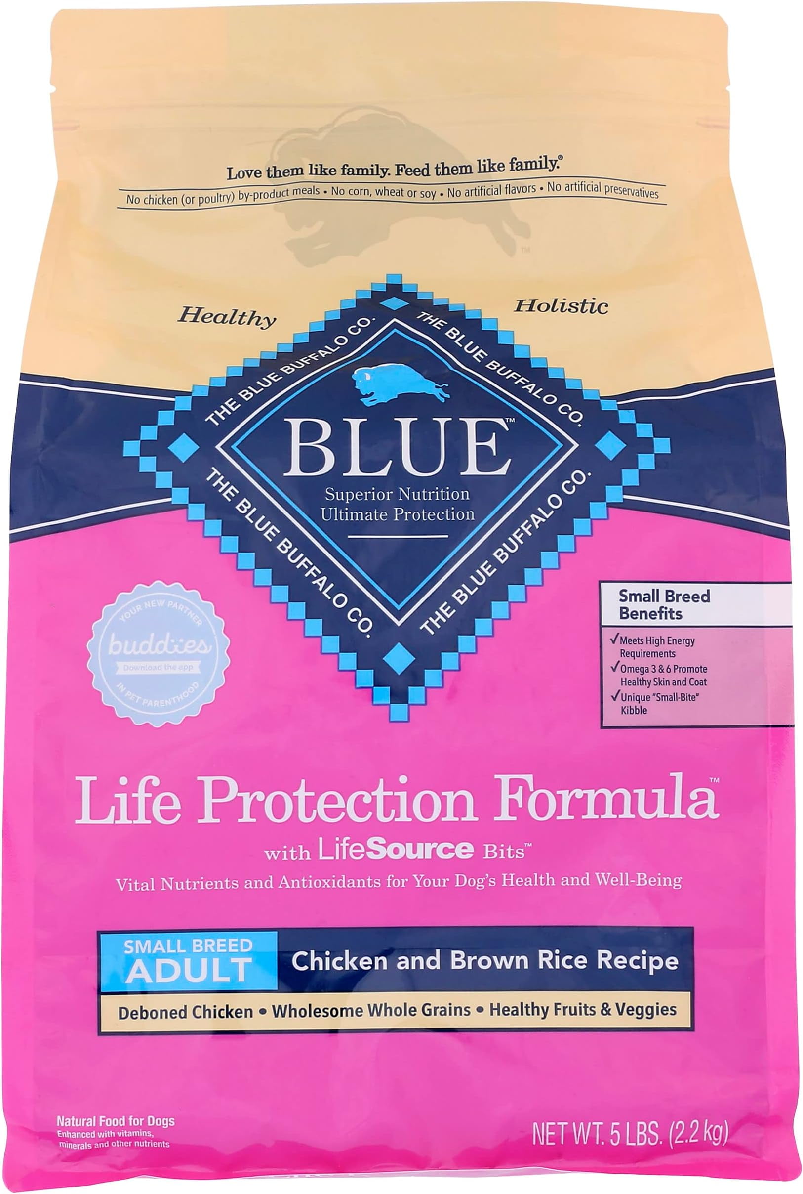 Blue Small Breed Dry Dog Food Life Protection Formula, Chicken & Brown ...