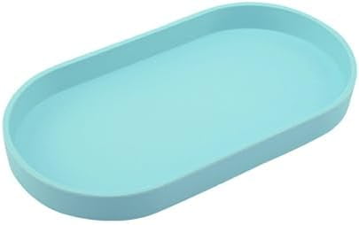 Blue Small Tray (10 inch), Oval Tray for Kitchen Counter, Bathtub ...