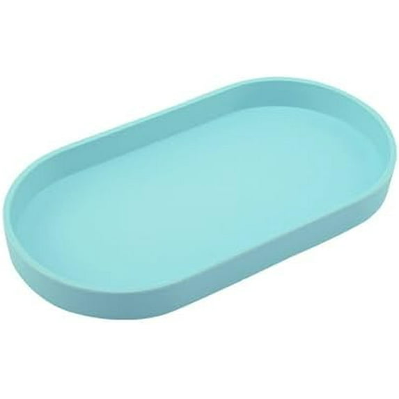 Blue Small Tray (10 inch), Oval Tray for Kitchen Counter, Bathtub ...