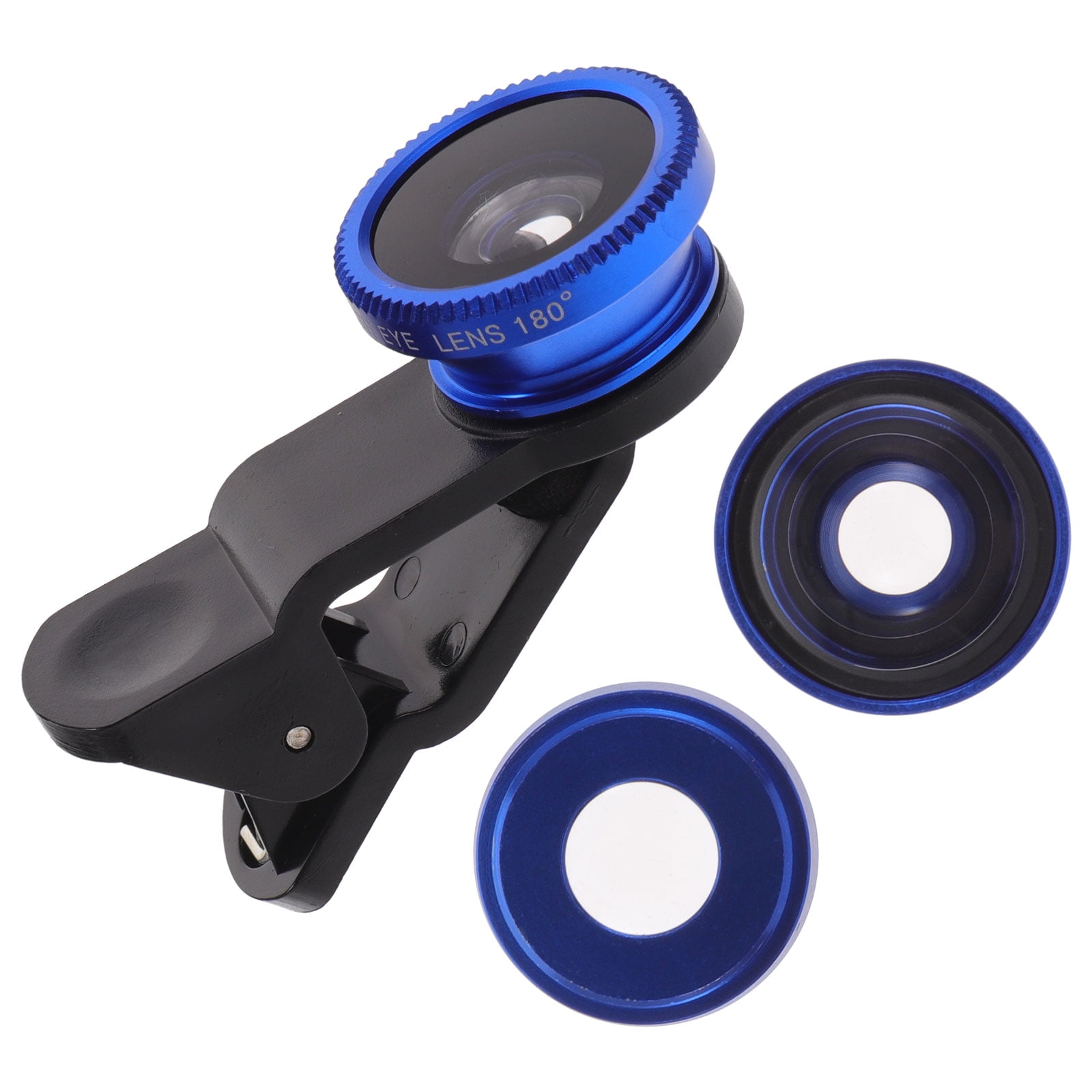 Blue Smartphone Camera Lens with Super Wide Angle Macro and Fisheye for ...