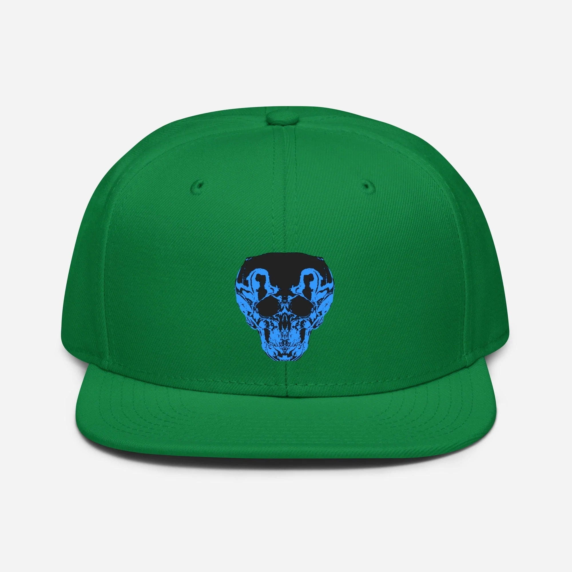Blue Smiley Skull Snapback Hat - Walmart.com
