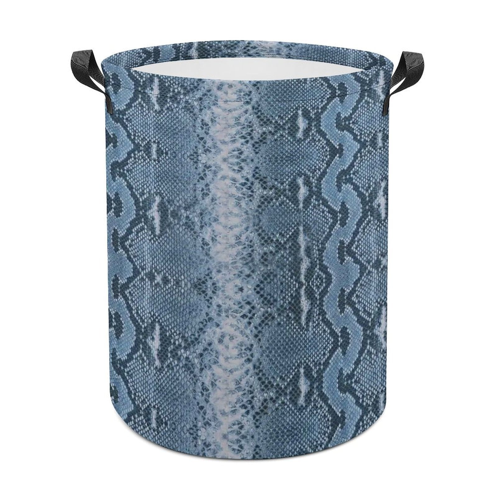 Blue Snake Pattern Large Dirty Clothes Hamper Foldable Laundry Basket ...
