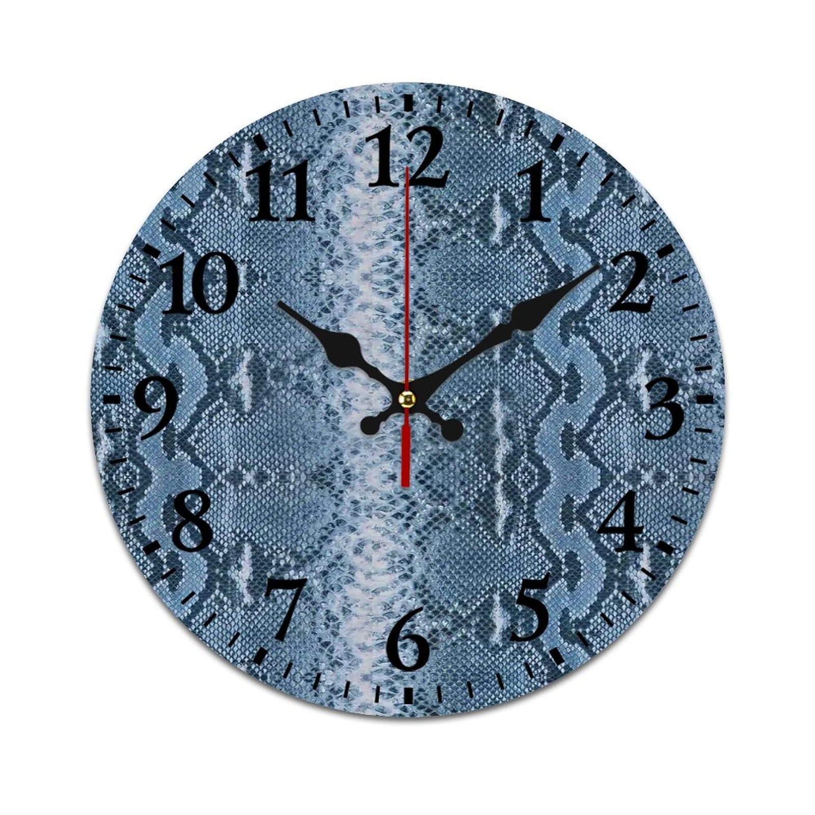 Blue Snake Pattern Wall Clock Modern Design Clocks Wall Hanging Home ...