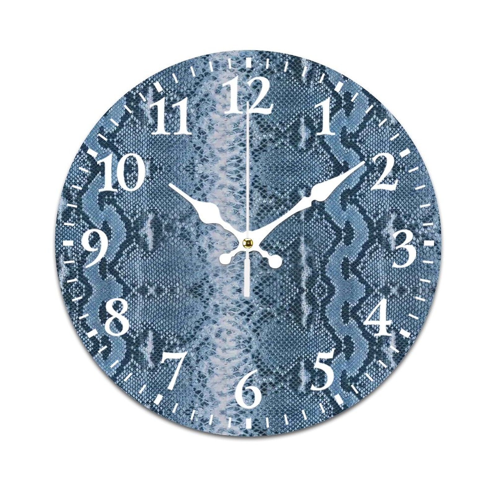 Blue Snake Pattern Wall Clock Modern Design Clocks Wall Hanging Home ...