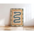 Blue Snake Wall Art For Room Nursery Playful Animal Boho Unframed Paper ...
