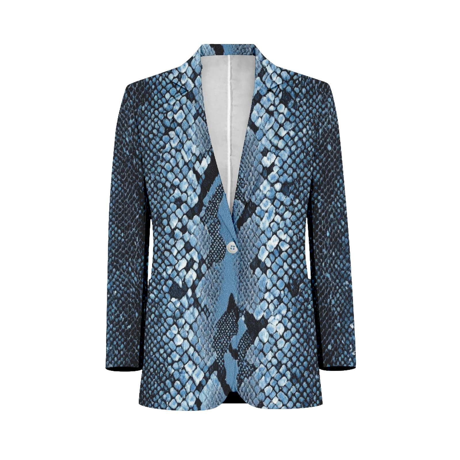 Blue Snakeskin Textured Fabric Men Blazers Slim Clothing Summer Jacket ...