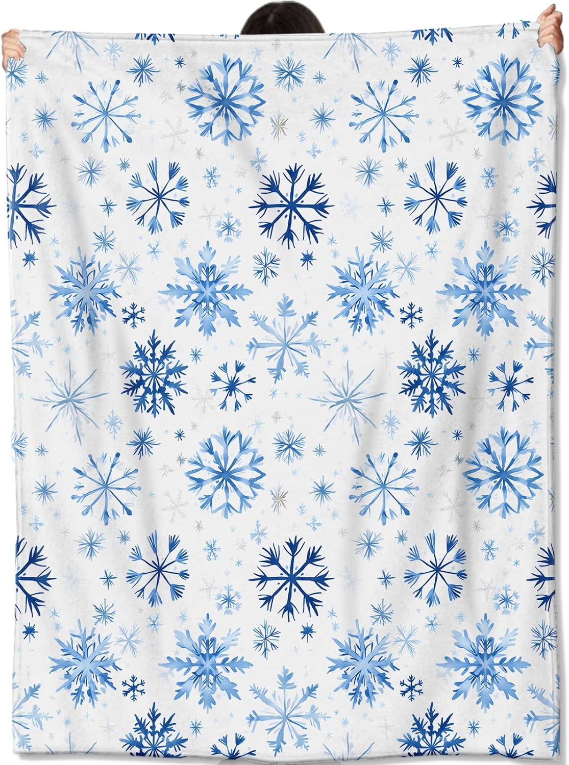 Blue Snowflake Blanket Gifts for Kids Women Adult Girls,Cute Wonderland ...