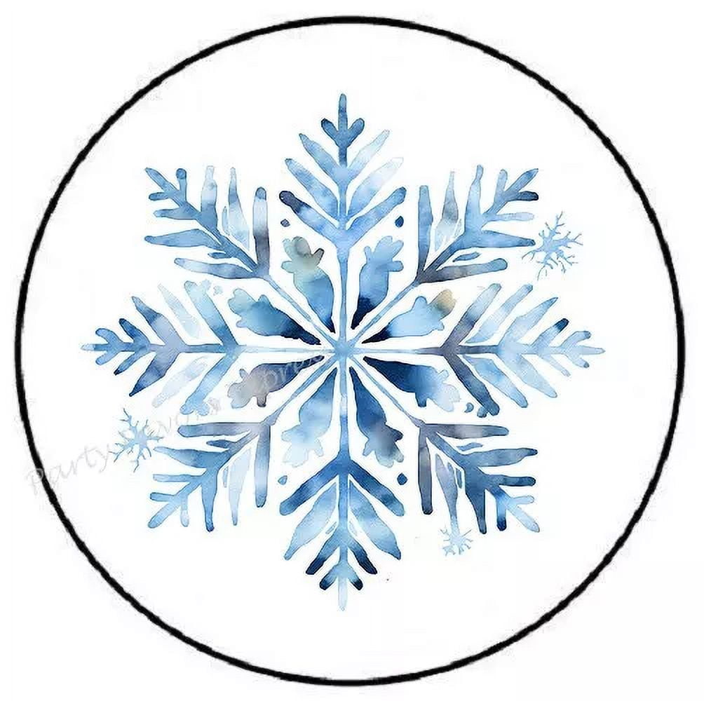 Blue Snowflake Christmas Winter Stickers Party Favors Phone Decal Water ...