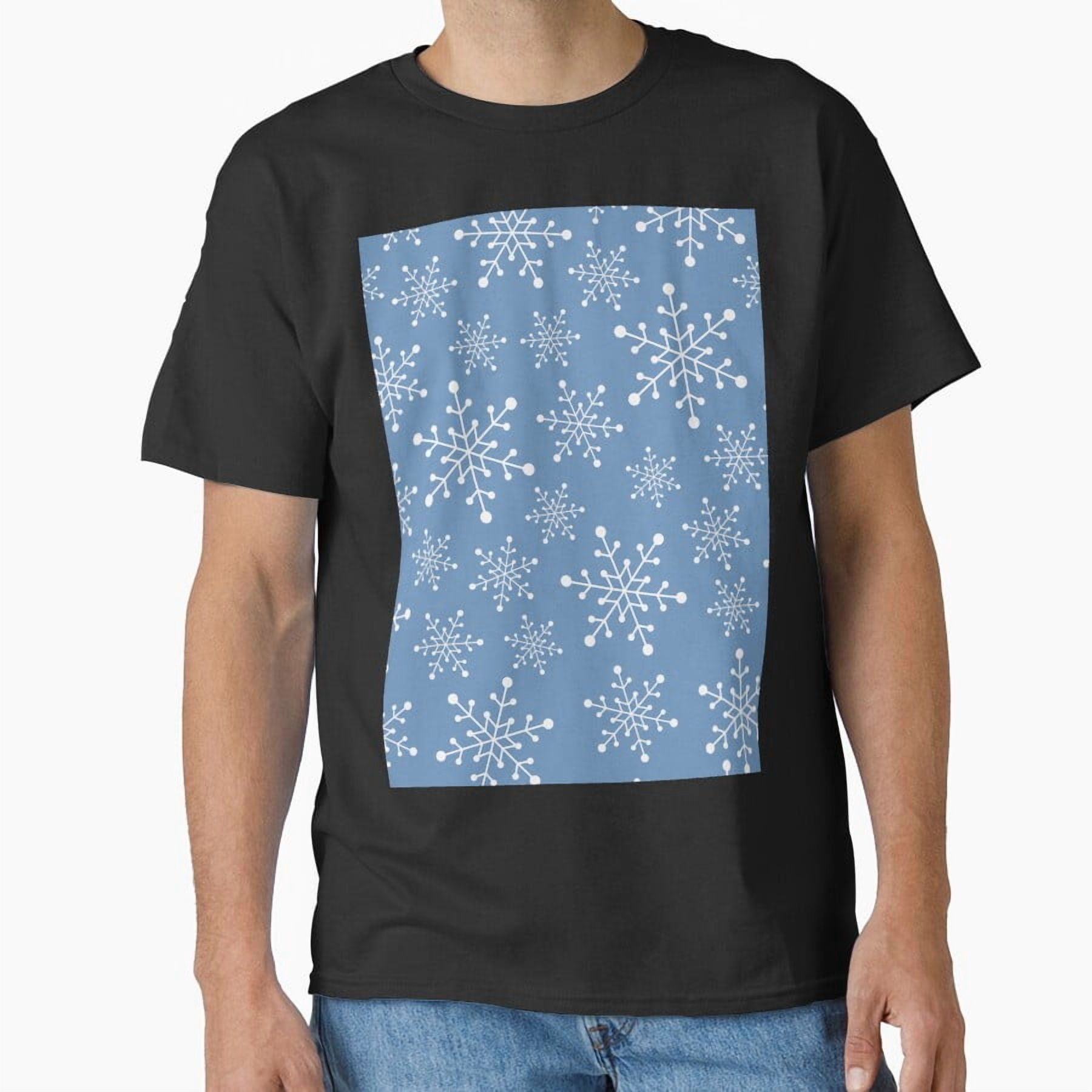 Blue Snowflakes Pattern, Simple Winter Holiday Themed Art Design G28881 ...