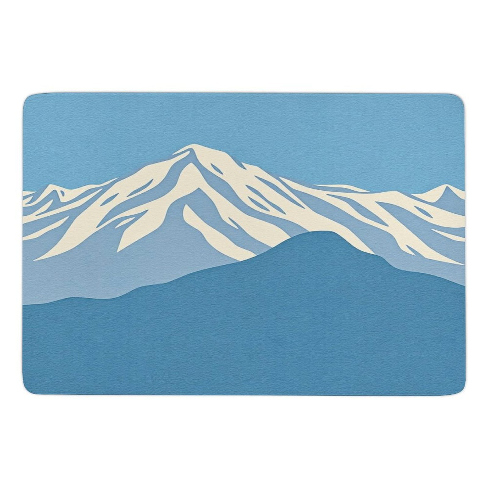 Blue Snowy Mountains Floor Mat Entrance Door Mat Living Room Kitchen ...