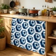 Blue Soccer Cabinet Curtains for Kitchen 35"W x 35"L, Modern Coastal ...