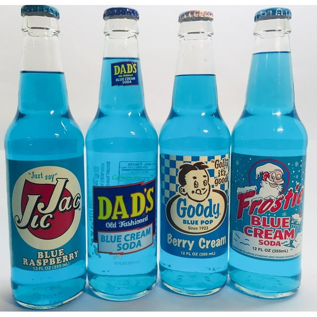 Blue Soda Lover 12 Pack, Cola, Handcrafted Glass Bottle Sodas ...