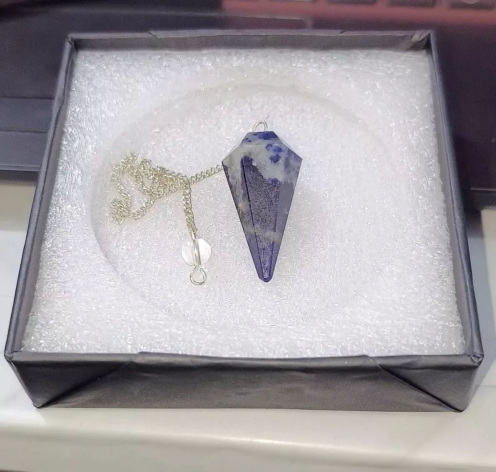 Blue Sodalite Pendulum Healing Crystal Gemstone for Home Decor Reki ...