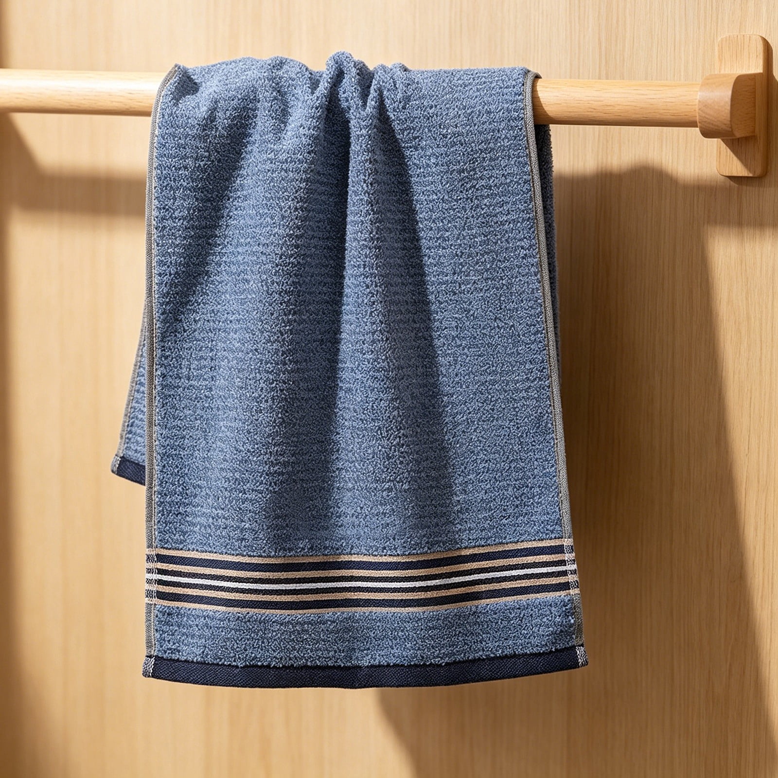 Blue Soft Absorbent Face Towel 13.4x30.7 In, Quick Dry Hand Towel ...