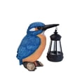Blue Solar LED Garden Statue Whimsical Resin Yard Light With Gnome ...