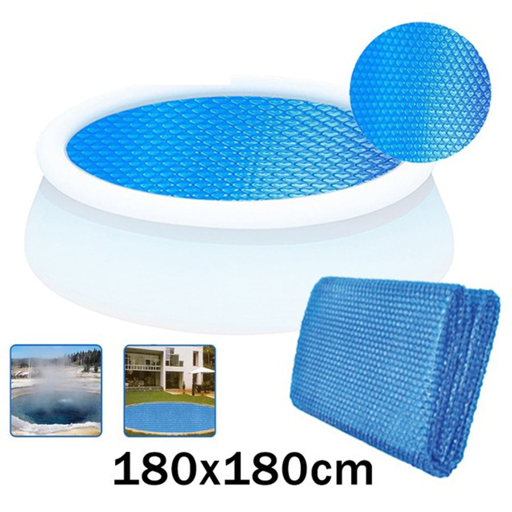Blue Solar Pool Cover Tarpaulin Heat Retention Sheet Water Evaporation ...