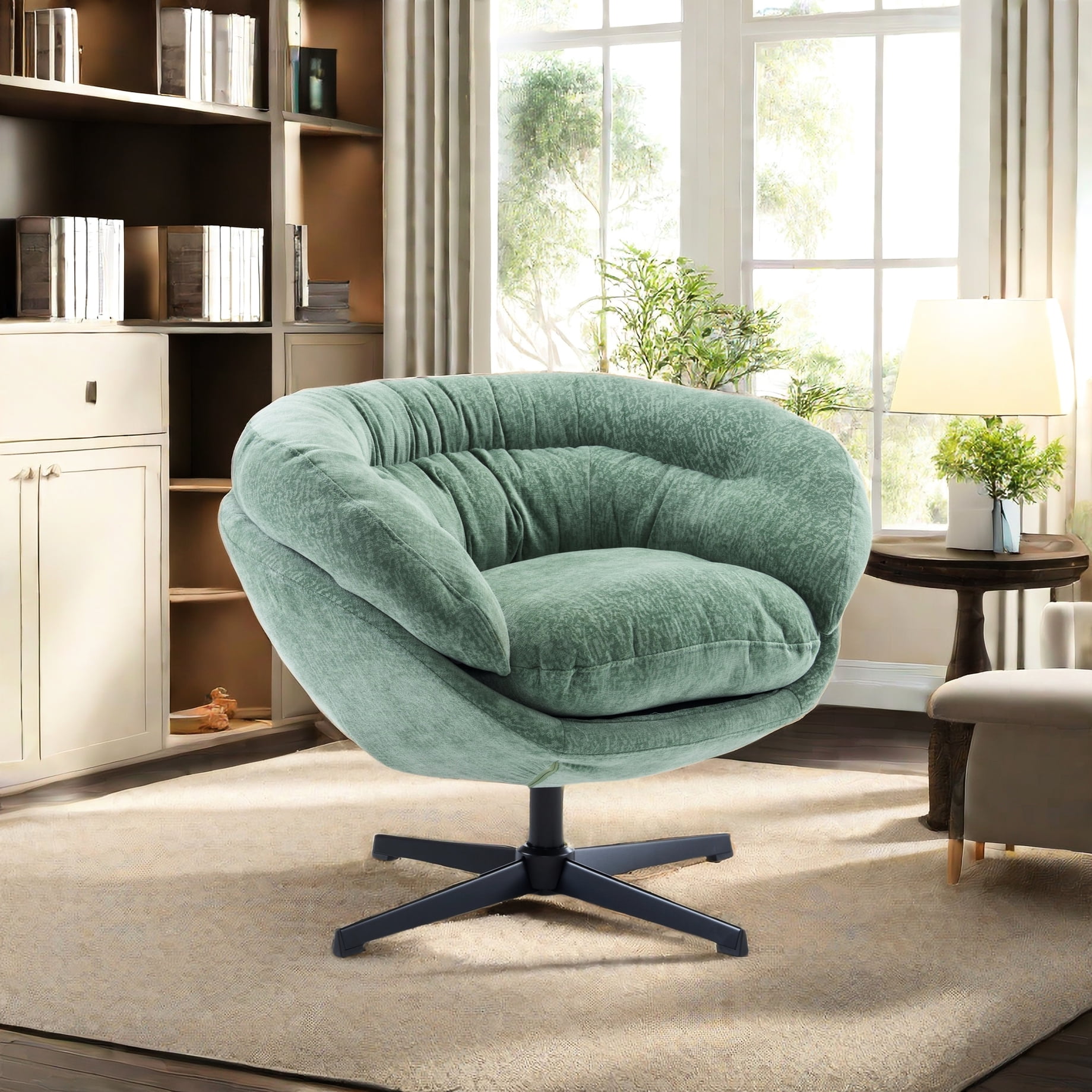 Blue Solid Color - 360° Swivel Function - Reading Corner - Tranquil and ...